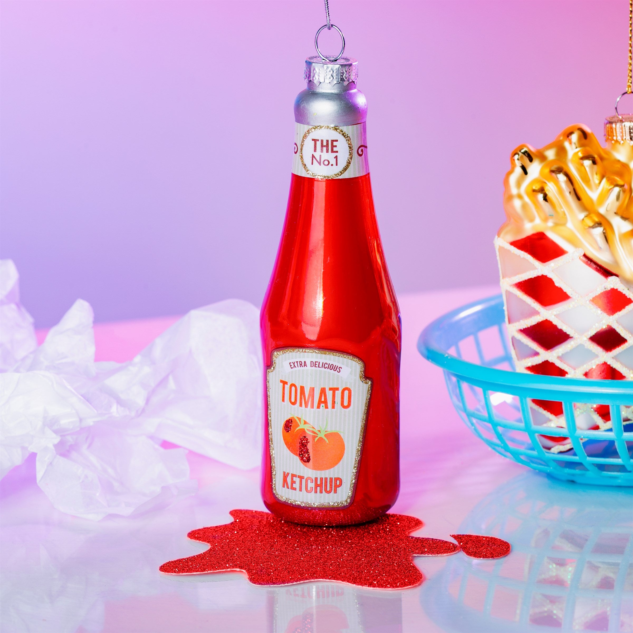 Red Tomato Ketchup Bottle Hanging Christmas Tree Bauble – Cirencester ...