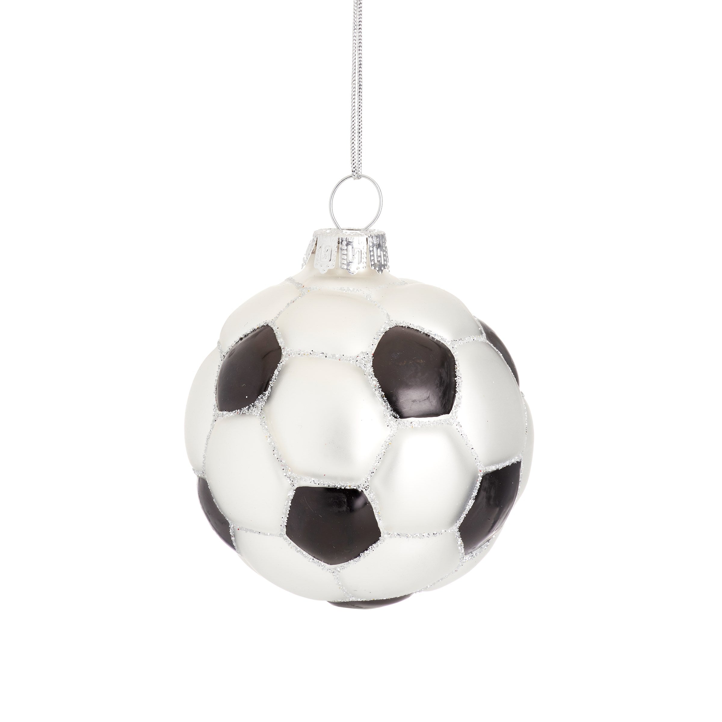 Football Glass Christmas Tree Decoration – Cirencester Christmas Trees
