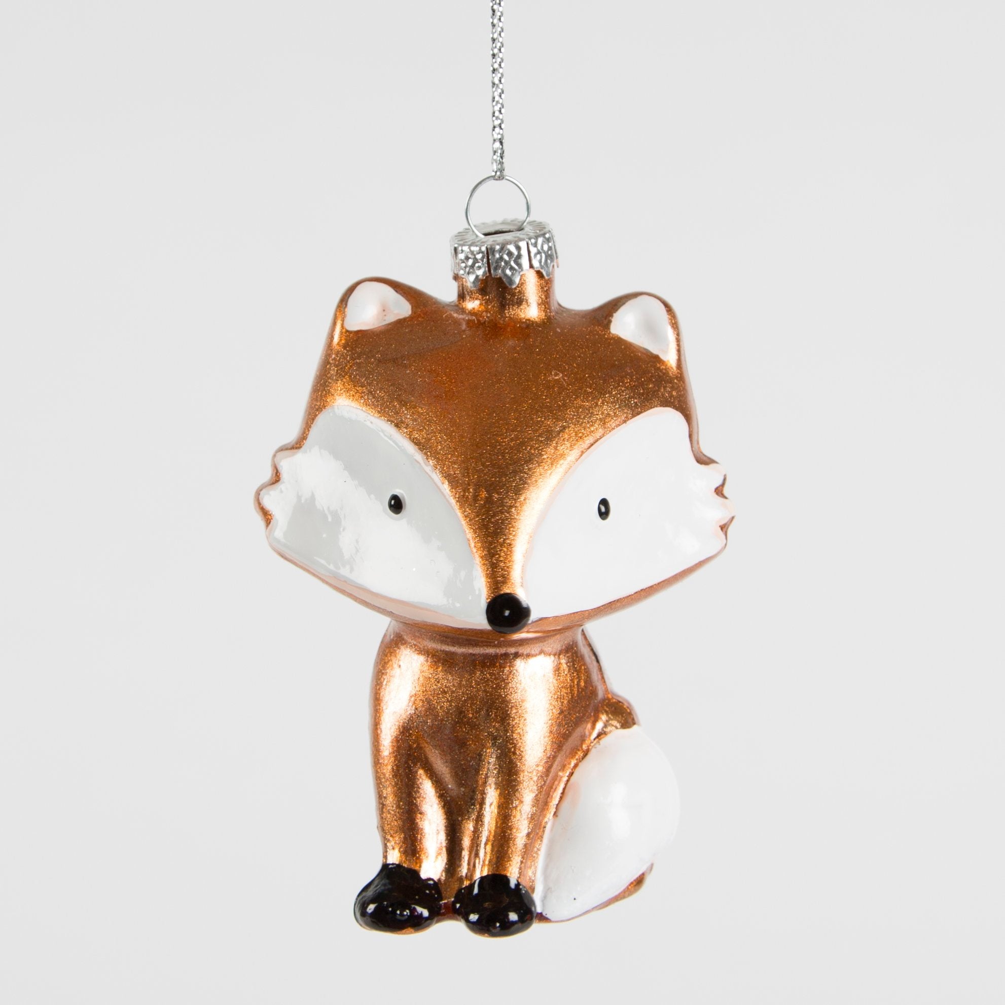 Cute Metallic Fox Christmas Tree Decoration – Cirencester Christmas Trees