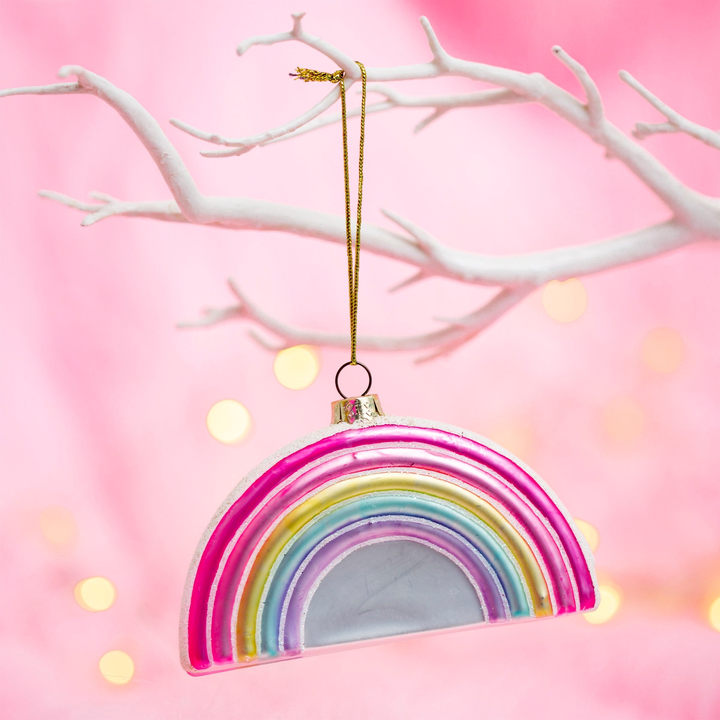 Pastel Rainbow Glass Christmas Decoration – Cirencester Christmas Trees